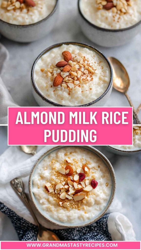 Almond Milk Rice Pudding Grandmas Tasty Recipes 
