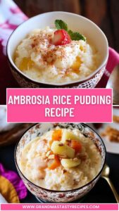 Ambrosia Rice Pudding Recipe - Grandma's Tasty Recipes