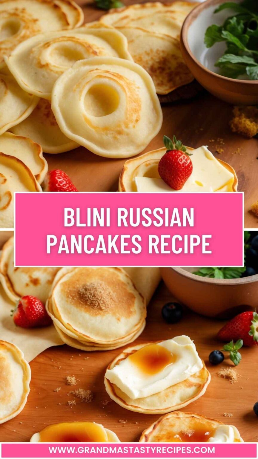 Blini Russian Pancakes Recipe - Grandma's Tasty Recipes