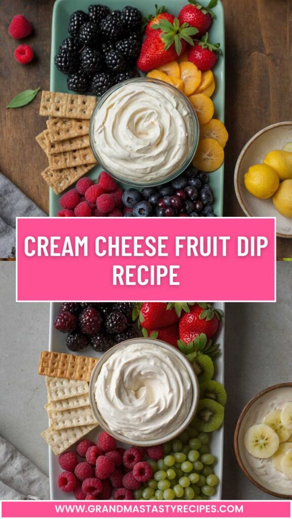 Cream Cheese Fruit Dip Recipe - Grandma's Tasty Recipes