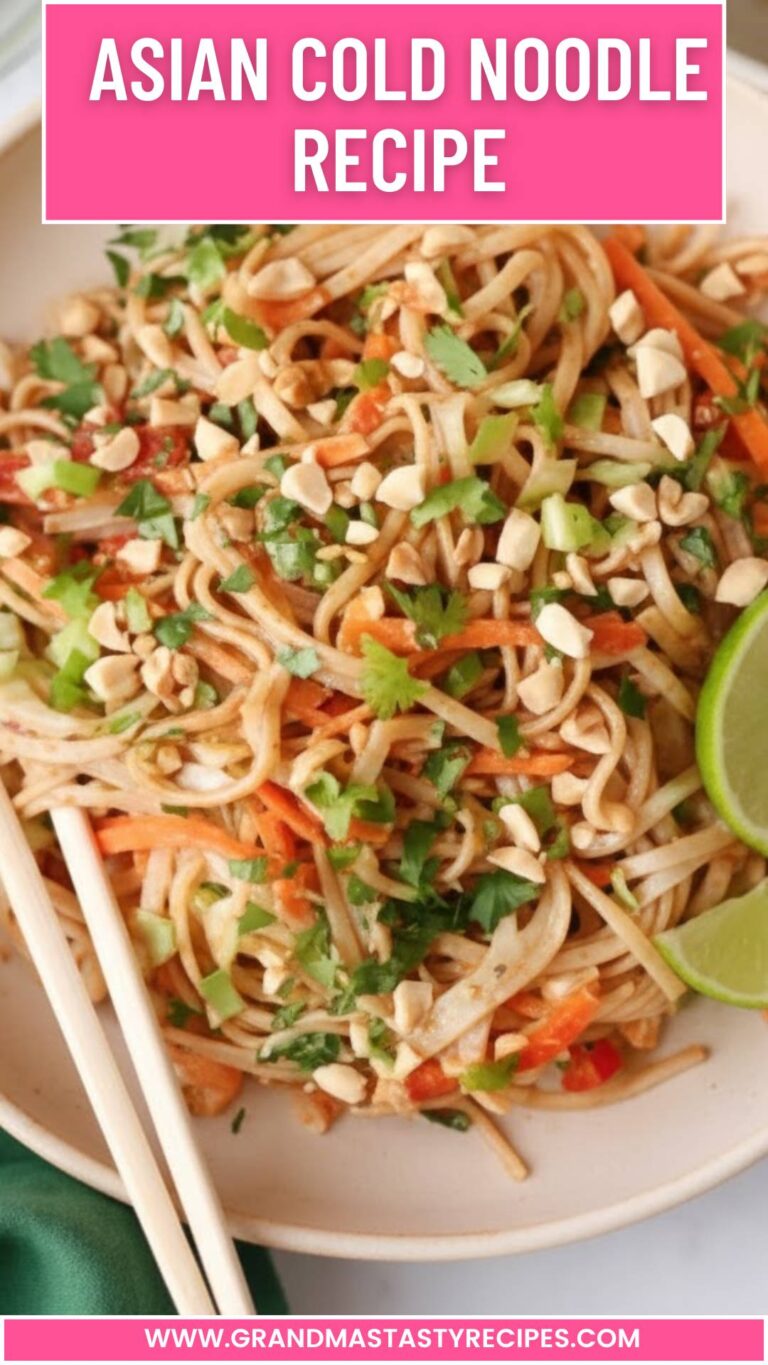 Asian Cold Noodle Recipe - Grandma's Tasty Recipes